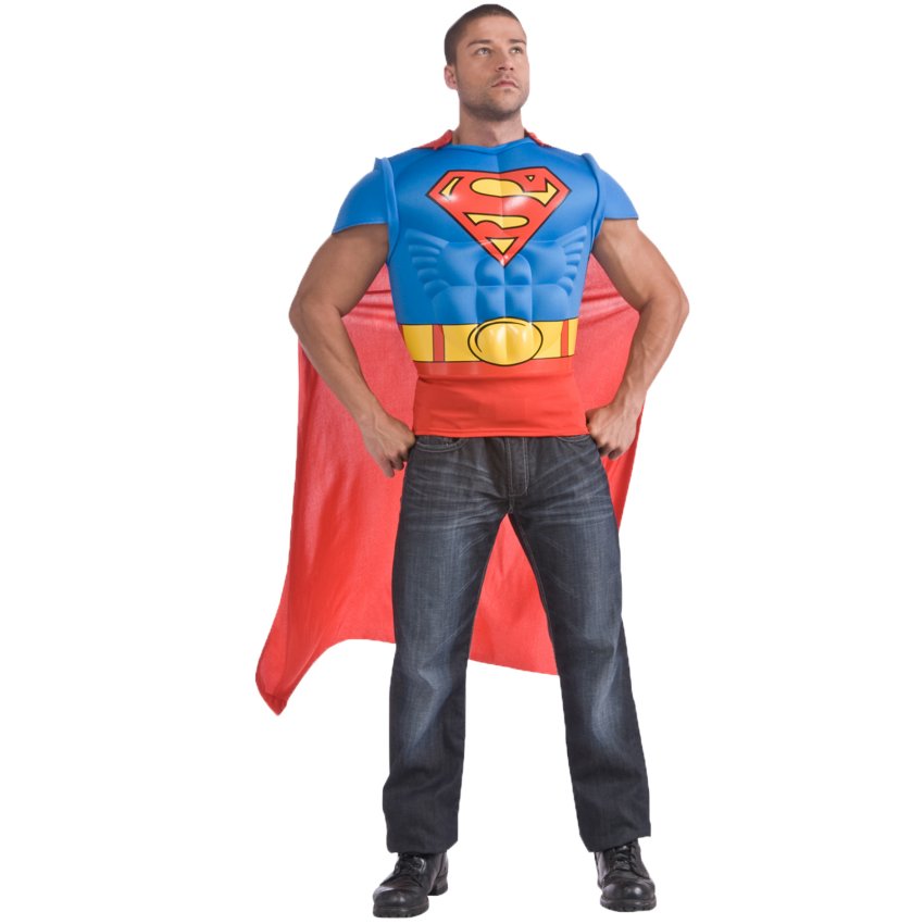 DC Comics Superman Muscle Chest Adult Costume Kit - Halloween Costume ...