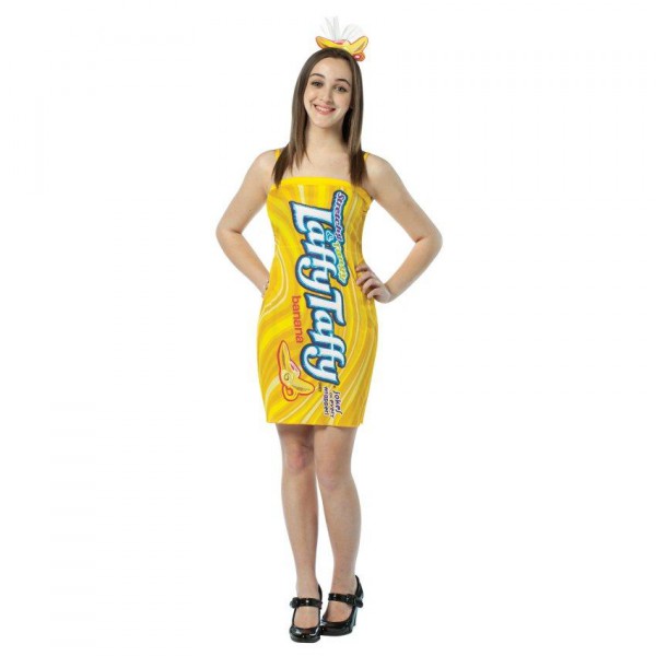 Nestle Banana Laffy Taffy Tube Dress Teen Costume - Halloween Costume ...